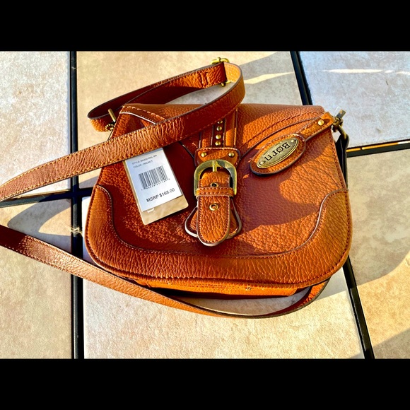 Born | Bags | Born Walnut Pebbled Leather Saddle Bag Nwt | Poshmark